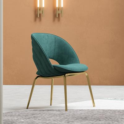China Modern Velvet Upholstered Dining Chair For Bedroom for sale