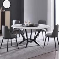 China High quality customized color 6 seater luxury marble dining tables for sale