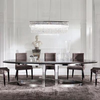China Fashion SS Dining Tables Kitchen Room Furniture Marble Top for sale