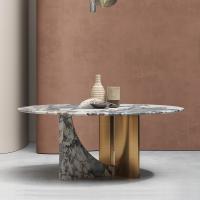 China Living Room SS Steel Furniture Glass Metal Marble Dining Table Metal Legs for sale