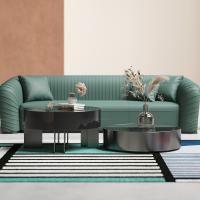 China 0.45CBM Marble Top Coffee Table Decorate Living Room Desk Copper Italian Design for sale