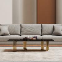 China Contemporary Round Coffee Table With Tempered Glass Brush Rose Gold Base for sale