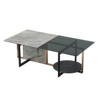 China 0.78Cbm / Set SS Steel Furniture Nordic Coffee Shop Table For Living Room for sale