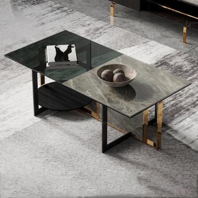 China 0.78Cbm / Set SS Steel Furniture Nordic Coffee Shop Table For Living Room for sale