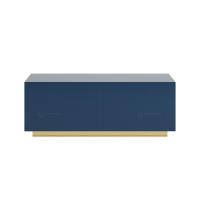 China Fancy Blue Rectangle SS Coffee Table Stone Top For Outdoor for sale