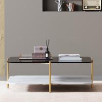 China Three Parts 2 Layper SS Coffee Table With Metal Frame 0.45CBM for sale
