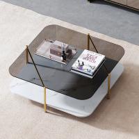 China Three Parts 2 Layper SS Coffee Table With Metal Frame 0.45CBM for sale