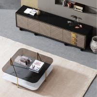 China Three Parts 2 Layper SS Coffee Table With Metal Frame 0.45CBM for sale