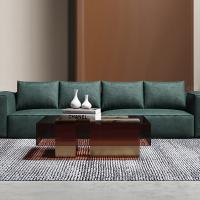 China Golden Base SS Steel Table And Sofa Sets Coffee Desk High Glass for sale