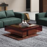 China Golden Base SS Steel Table And Sofa Sets Coffee Desk High Glass for sale