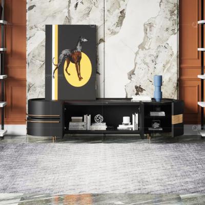 China Modern Gold Stainless Steel TV Stand For Bedroom Furniture for sale