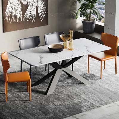 China OEM 150*75cm SS Dining Tables Marble Dinning Chairs for sale