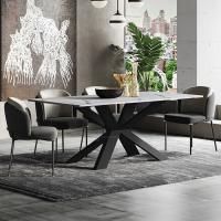China OEM 150*75cm SS Dining Tables Marble Dinning Chairs for sale