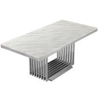 China White Marble And Chrome SS Console Table For Living Room Furniture for sale