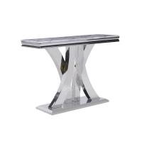 China Dining Room Furniture SS Console Table 0.166m3 12mm Tempered Glass for sale