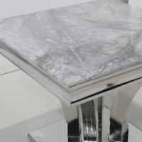 China Marble Top End 201 Stainless Steel Side Tables Retangular Shape for sale