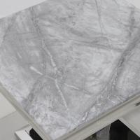 China Marble Top End 201 Stainless Steel Side Tables Retangular Shape for sale