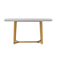 China Rectanagle Stick SS Marble Top Console Table 2.4 Meter Long for sale