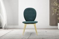 China Green Color Upolstery SS Dining Chairs For Luxury Living Room Furniture for sale