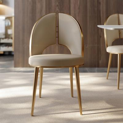 China White pu leather ss furniture dining room modern dinner chairs for sale