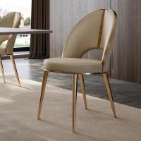 China White pu leather ss furniture dining room modern dinner chairs for sale