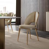 China White pu leather ss furniture dining room modern dinner chairs for sale