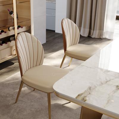 China Wholesale luxury scandinavian tufted ss steel gold dining chairs for sale