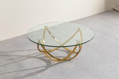 China 12mm tempere glass SS Coffee table with mirror gold stainless steel leg for living room furniture for sale