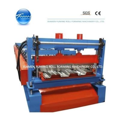 China 11KW Floor Decking Roll Forming Machine YX51-1025 PLC Control 0.8-1.2mm for sale