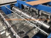 China Industrial Floor Decking Roll Forming Machine Custom Hydraulic Cutting for sale