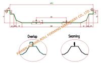 China Custom Lock Seam Roof Panel Roll Forming Machine Powerful Electrical for sale