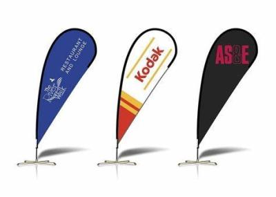 China Custom Beach Flags with UV Treatment - 3x5 ft Double-Sided Advertising Flags with Fiberglass Pole and Rotating Base for sale