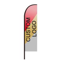 China 8-Foot Feather Flag with Pole and Ground Spike - Complete Advertising Banner Kit with Carry Bag for Outdoor Promotions for sale