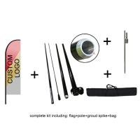 China 8-Foot Feather Flag with Pole and Ground Spike - Complete Advertising Banner Kit with Carry Bag for Outdoor Promotions for sale