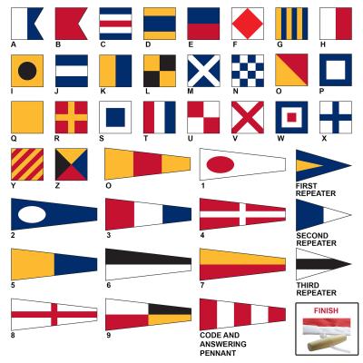 China International Maritime Signal Flags Set - 40 Flags with 45x12