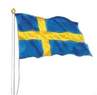 China 100% Polyester Swedish Flag with Plastic Hook - Dark Blue Outdoor Flag with 90% Color Penetration and Custom Sizes for sale