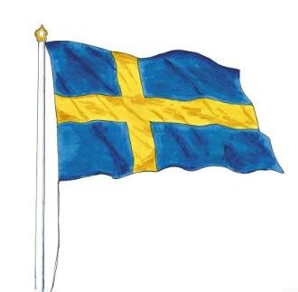 China 100% Polyester Swedish Flag with Plastic Hook - Dark Blue Outdoor Flag with 90% Color Penetration and Custom Sizes for sale
