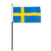 China Custom Sweden National Flag 240x150 cm Outdoor Polyester with 90% Color Penetration and 6-7 Level Color Fastness for sale