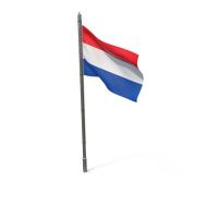 China 2025 Factory Hot Sale Netherlands Wooden Pole Hand-Waved Flag For Public Holiday for sale
