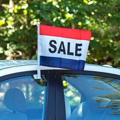 China Custom Screen Printed Car Sales Flags - 100% Polyester Material with 1-6 Color Options and 50PCS MOQ for Outdoor/Indoor Use for sale