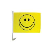 China Smile Flagolden car flags screen printed high quality for sale