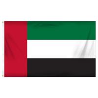 China The United Arab Emirates Flag 90x150cm knitted polyester national flag outdoor canvas header with grommets for sale