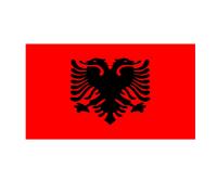China Knitted Polyester Albania Flag 90x150cm Outdoor Canvas Header With Grommets for sale