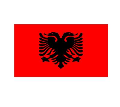 China Knitted Polyester Albania Flag 90x150cm Outdoor Canvas Header With Grommets for sale