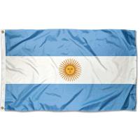 China 90x150cm The AR Argentina Flag Knitted Polyester Outdoor Canvas Header With Grommets for sale