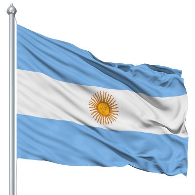 China 90x150cm The AR Argentina Flag Knitted Polyester Outdoor Canvas Header With Grommets for sale