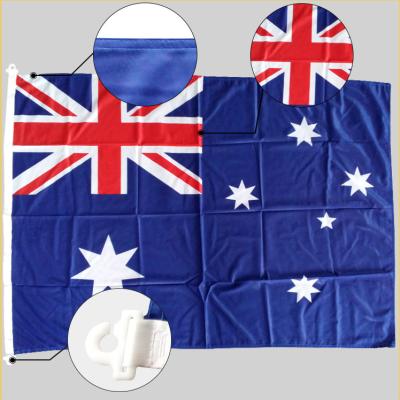 China 3x5' Australia Flag Knitted Polyester Rope and swiss buckle Customized for sale