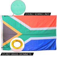 China South Africa National Flag 90 X 150cm Knitted Polyester Single Reverse for sale
