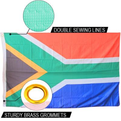 China South Africa National Flag 90 X 150cm Knitted Polyester Single Reverse for sale