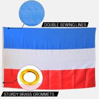 China Yugoslavia Flag 90x150cm knitted polyester national banner single reverse indoor outdoor canvas header with grommets for sale